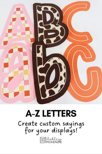 Fall Bulletin Board Letters Giddy Up Western Theme September Bulletin ...