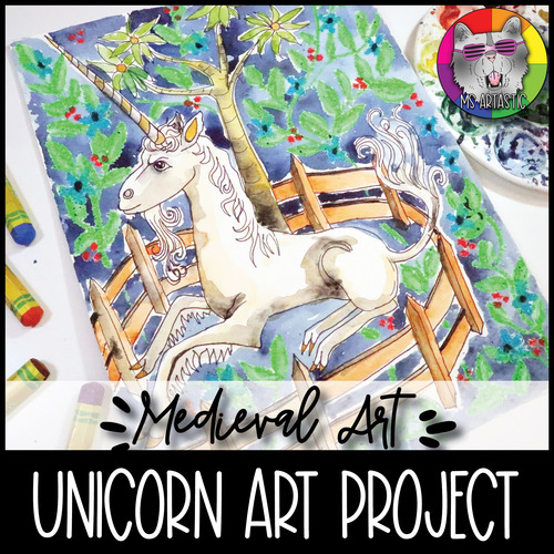 Medieval Art Project, Unicorn Tapestry Art Lesson Activity for Middle ...