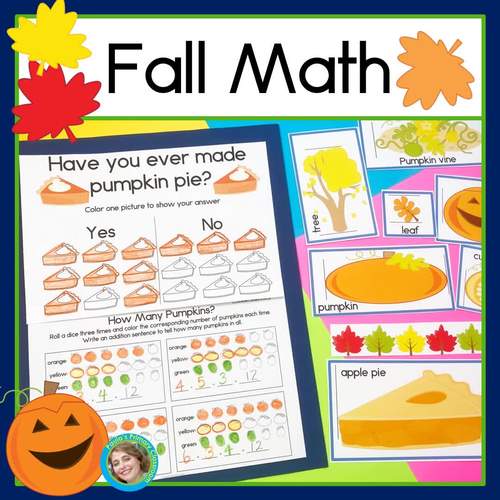 Fall Pumpkin Math for First Grade | Word Problems Graphing and Measurement