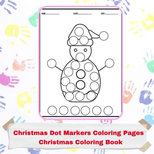 Christmas Dot Markers Coloring Pages Christmas Activity Books For Kids