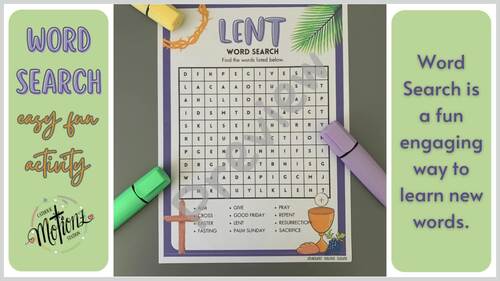 LENTEN Season Word Search Printable Activity, Holy Week, Easter ...