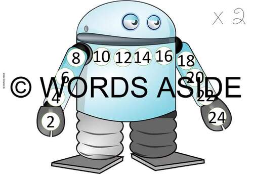 Robot Math Facts Multiplication Repeated Addition Mats Worksheets