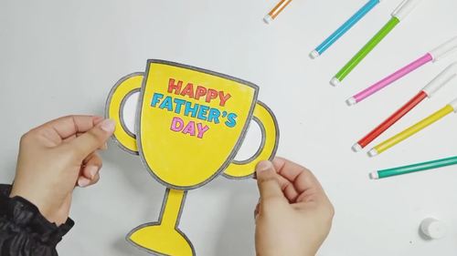 Fathers Day Crafts for 2nd Grade Father's Day Trophy Card Writing Prompt