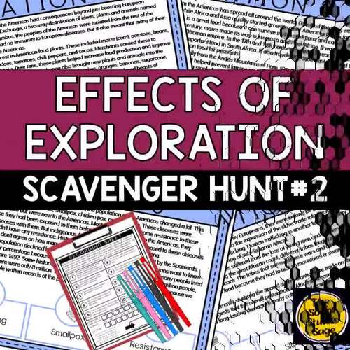 Results of Exploration Reading Comprehension Scavenger Hunt - Question ...