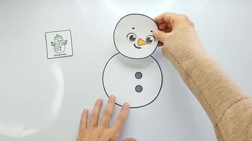 Christmas Snowman Craft Cut and Paste Activity Coloring Page Fine Motor ...