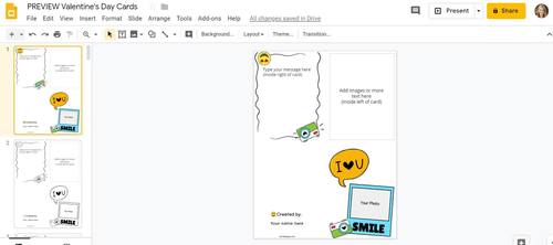 Valentine's Day Card Templates for Students | Printable Cards| Google ...