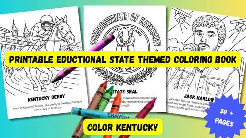 Color Kentucky: A Fun and Educational State Coloring Book for Kids