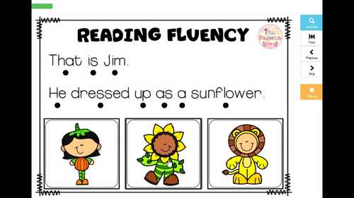 November Reading Fluency Digital Task Cards (Boom Cards™) by Miss Faleena
