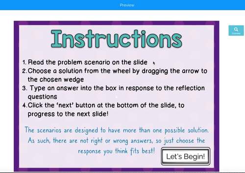 DIGITAL Problem Solving Solution Wheel (for teens) - Distance Learning