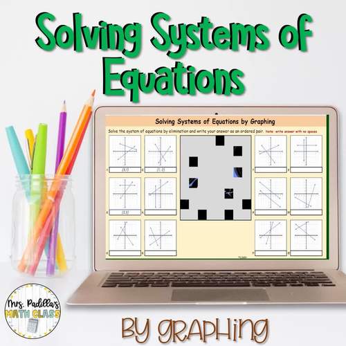 Solving Systems of Equations by Graphing Digital Activity | Pixel Art ...