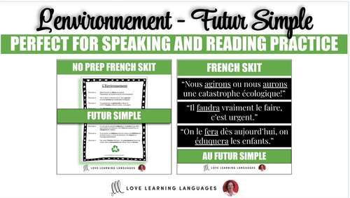 French Skit Dialogue Futur Simple - L'environnement - Environment