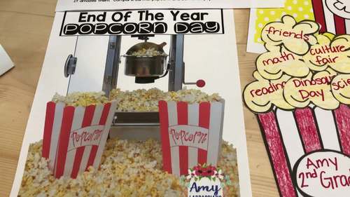 End of the Year Activities for Popcorn Day by Amy Labrasciano | TPT
