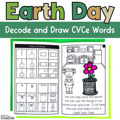 Earth Day Decodable Readers CVCe Words | Directed Drawing Books Magic E