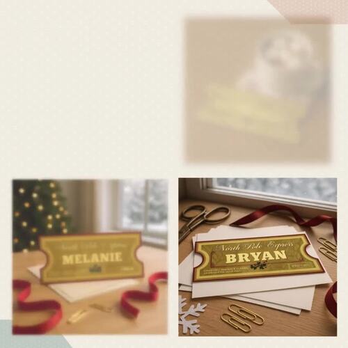 North Pole Express Ticket — Editable Canva Template | Christmas ...