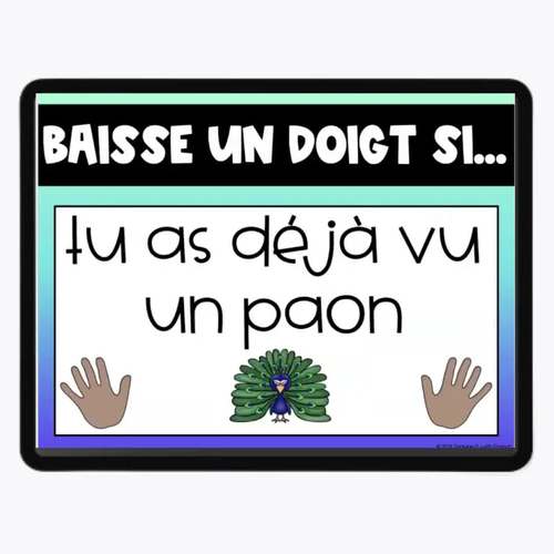 Baisse un doigt si... | French Put a Finger Down... Digital Brain Break