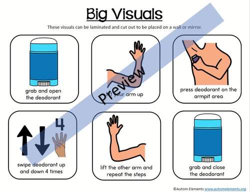 Deodorant Hygiene Visual Supports (Boy & Girl)- Autism & SPED Resources ...