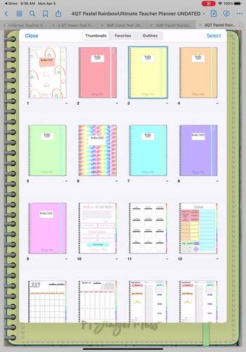 24-25 Ultimate Teacher Planner {Pastel Rainbow} by A Ginger Mess
