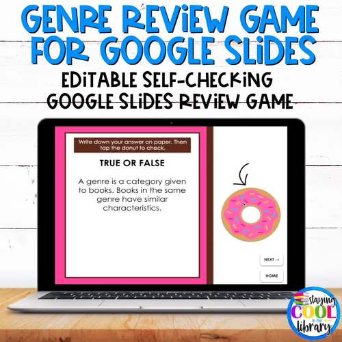 Genres Review Google Slides Game by Staying Cool in the Library | TPT