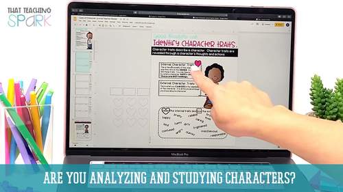 Digital Character Study Resources, Journal, and Assessments | TPT