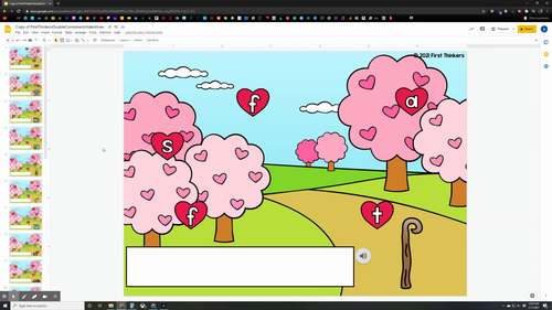 Double Consonants Valentines Day Phonics Digital Game Google Slide Seesaw