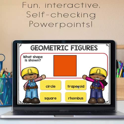 Interactive Math Games 2d and 3d Shapes Powerpoint | TPT