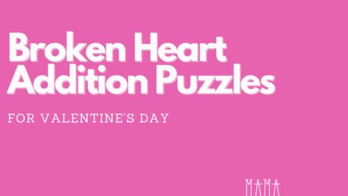 Valentines Day Math - Addition & Subtraction Puzzles by MamaTeachesStore