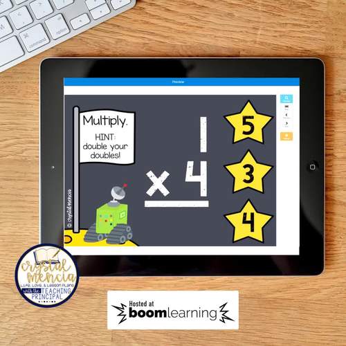 Basic Multiplication Facts x4 Boom Cards™ | Distance Learning | TPT