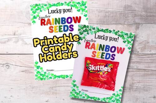 Rainbow Seeds Printable Treat Card – St. Patrick’s Day Gift Idea