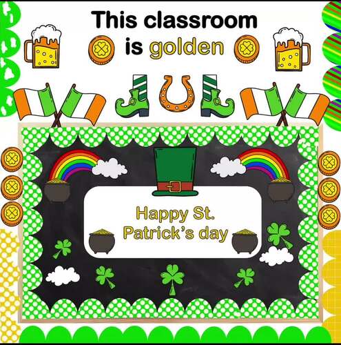 St. Patricks day bulletin board- March bulletin board them- PDF file ...
