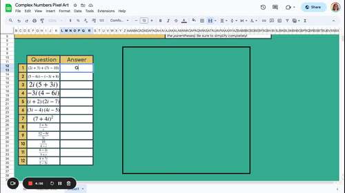 Simplifying Complex Numbers Pixel Art by TaylorMakes | TPT