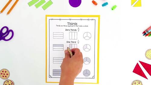 Fractions Halves Thirds Fourths 2nd Grade Math Worksheets Partitioning ...
