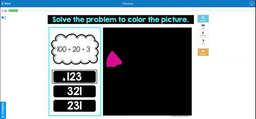 Expanded Form Boom Cards™ Digital Color Code: 1st and 2nd Grade Task Cards