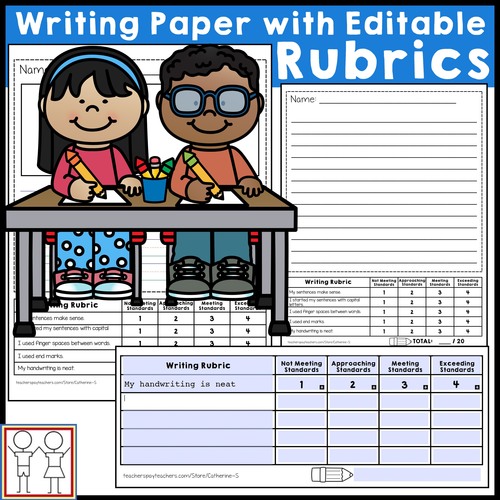 Writing Paper with Rubric by Catherine S | Teachers Pay Teachers