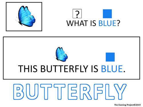 Color blue-emergent reader/writing book for Pre-K, Autism & Spec. Ed ...