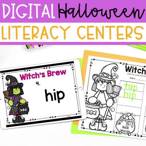 Literacy Centers: Digital Halloween Theme by Deanna Jump | TPT