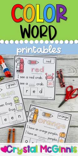 Color Words Worksheets | Color Words Activity | Color Word Practice