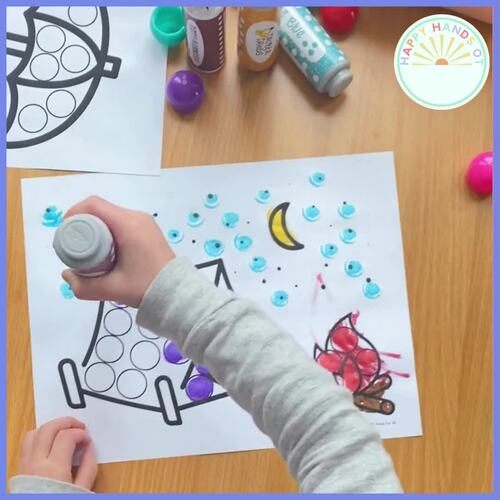 Summer Dot Art Worksheets - Summer Dot Marker Printables - Summer ...