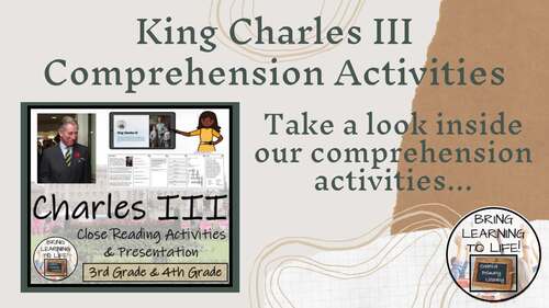 King Charles III Close Reading Passage & Comprehension Activities 3rd ...