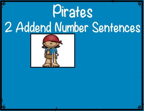 Pirates Build 2 Addend 0-20 Addition & Subtraction Number Sentence
