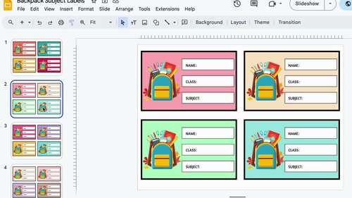 BACK TO SCHOOL BUNDLE! Backpack Themed Labels and Frames! by TechLitTeach