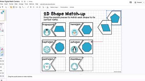 Winter Digital Math Centers for 3rd & 4th Grade by Kristin Kennedy
