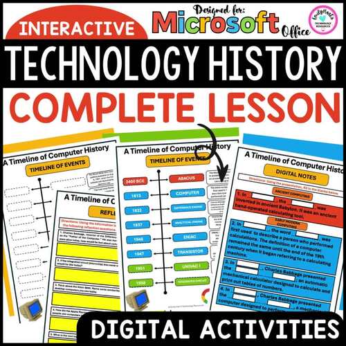 TECHNOLOGY HISTORY: COMPLETE LESSON - Interactive Activities - MICROSOFT