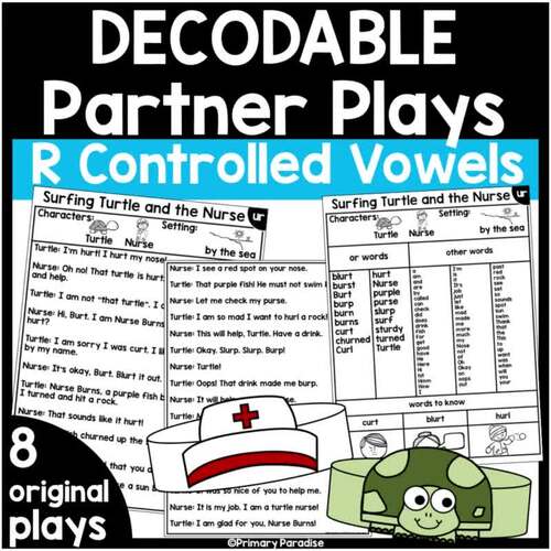 R Controlled Vowels Decodable Partner Plays Phonics Skill Fluency Practice