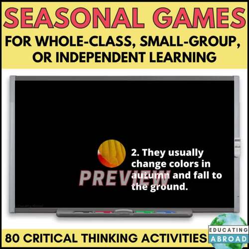 Four Seasons Activities Bundle: 80 Digital Classroom Games for Critical ...