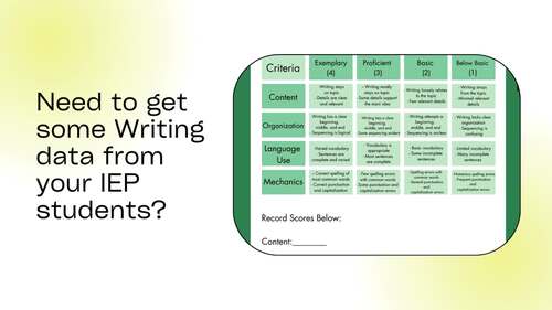 Special Ed | Level 3 Third Grade Writing Prompts and Rubric | TPT