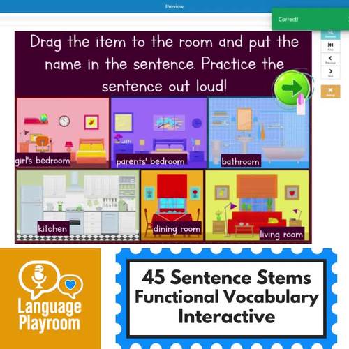 Furniture and Household Items - Interactive Task Cards for Speech Therapy
