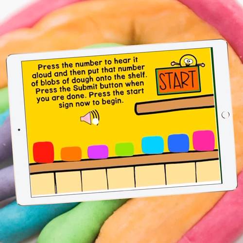 Count to 10 | Playing with dough | Boom cards with audio | TPT