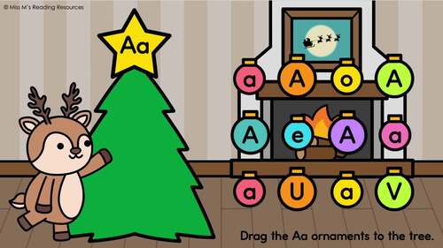 Phonics Games Letter Recognition CHRISTMAS Letter ID Match Christmas ...