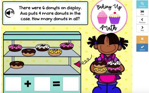 Addition & Subtraction Story Problems Within 10 | At the Bakery (BOOM ...