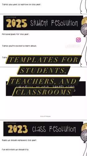 New Years 2025 resolution activities (science, math, ela, history ...